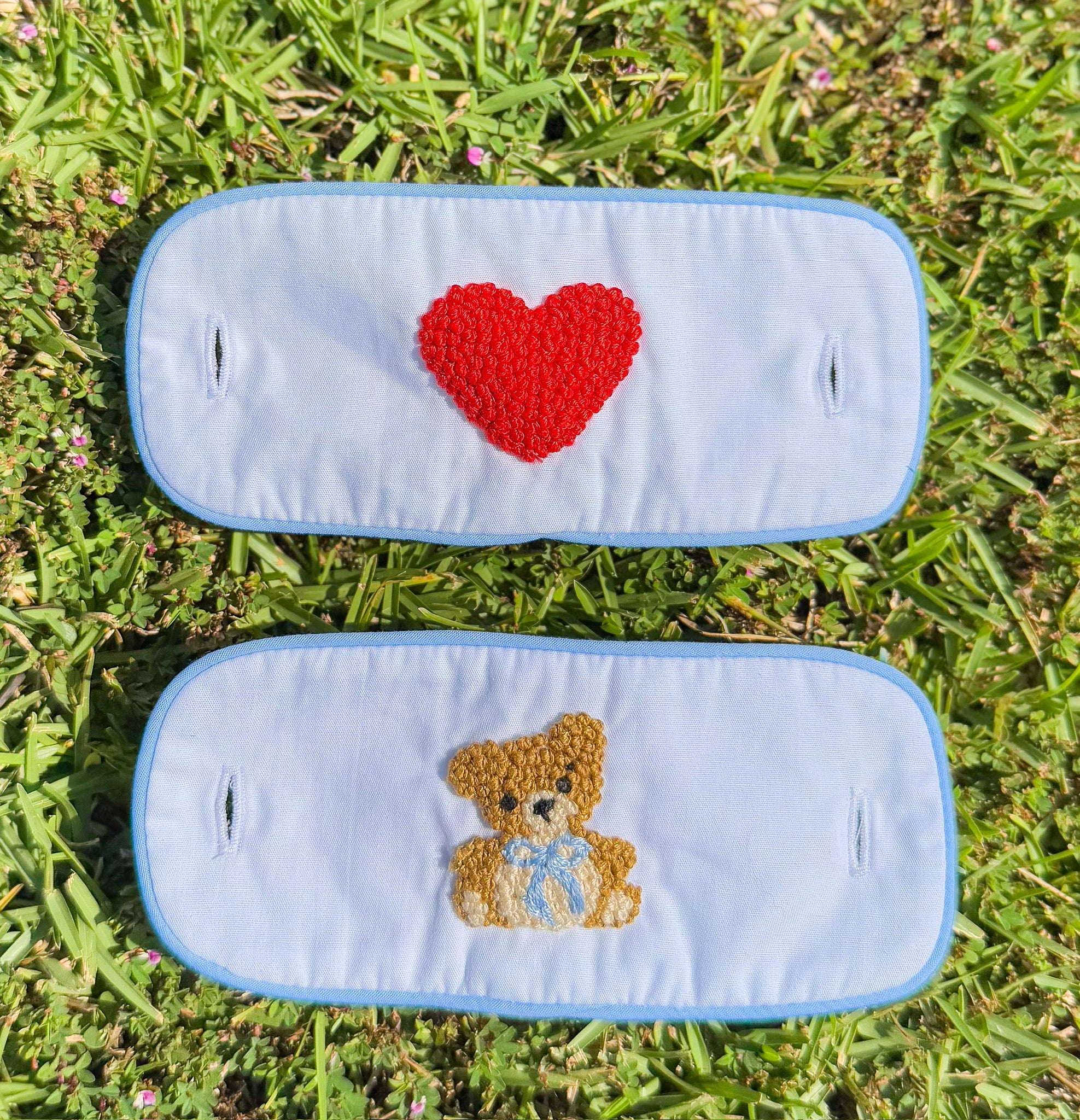 PRE ORDER Boys Interchangeable Tabs: French Knot Heart and Teddy Bear ...